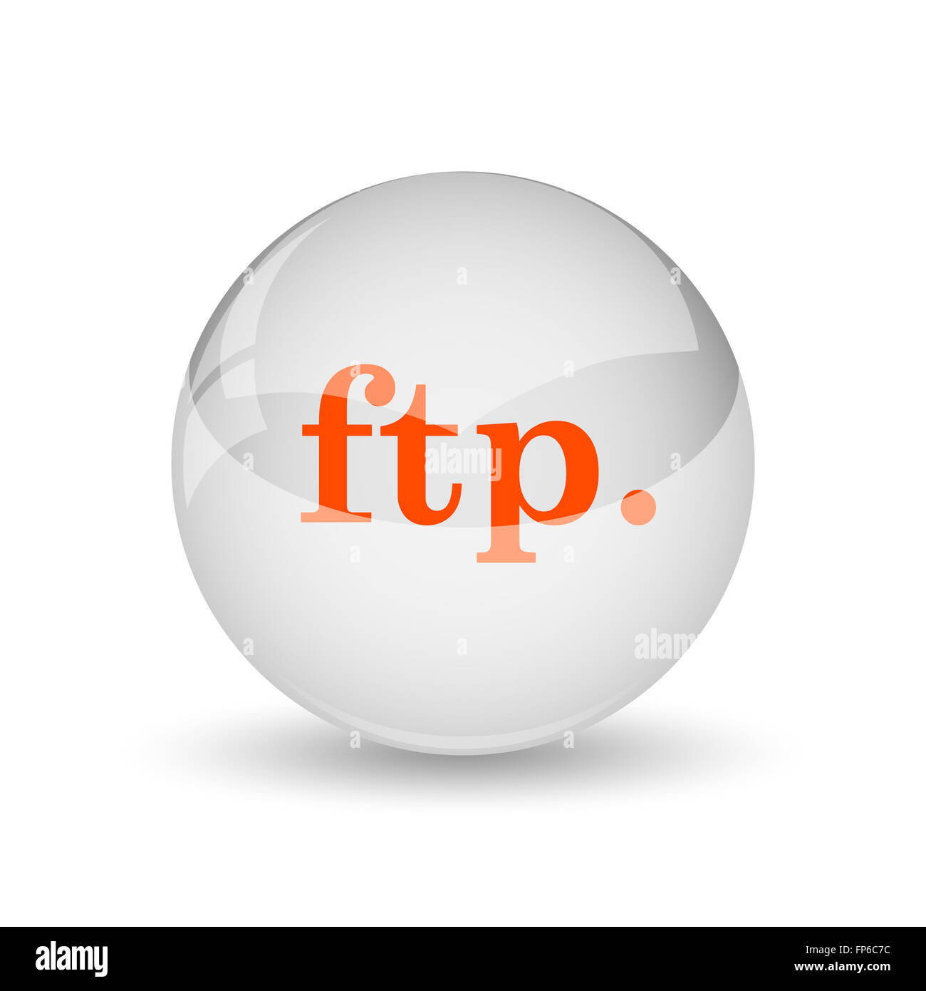 ftp. icon. Internet button on white background Stock Photo - Alamy