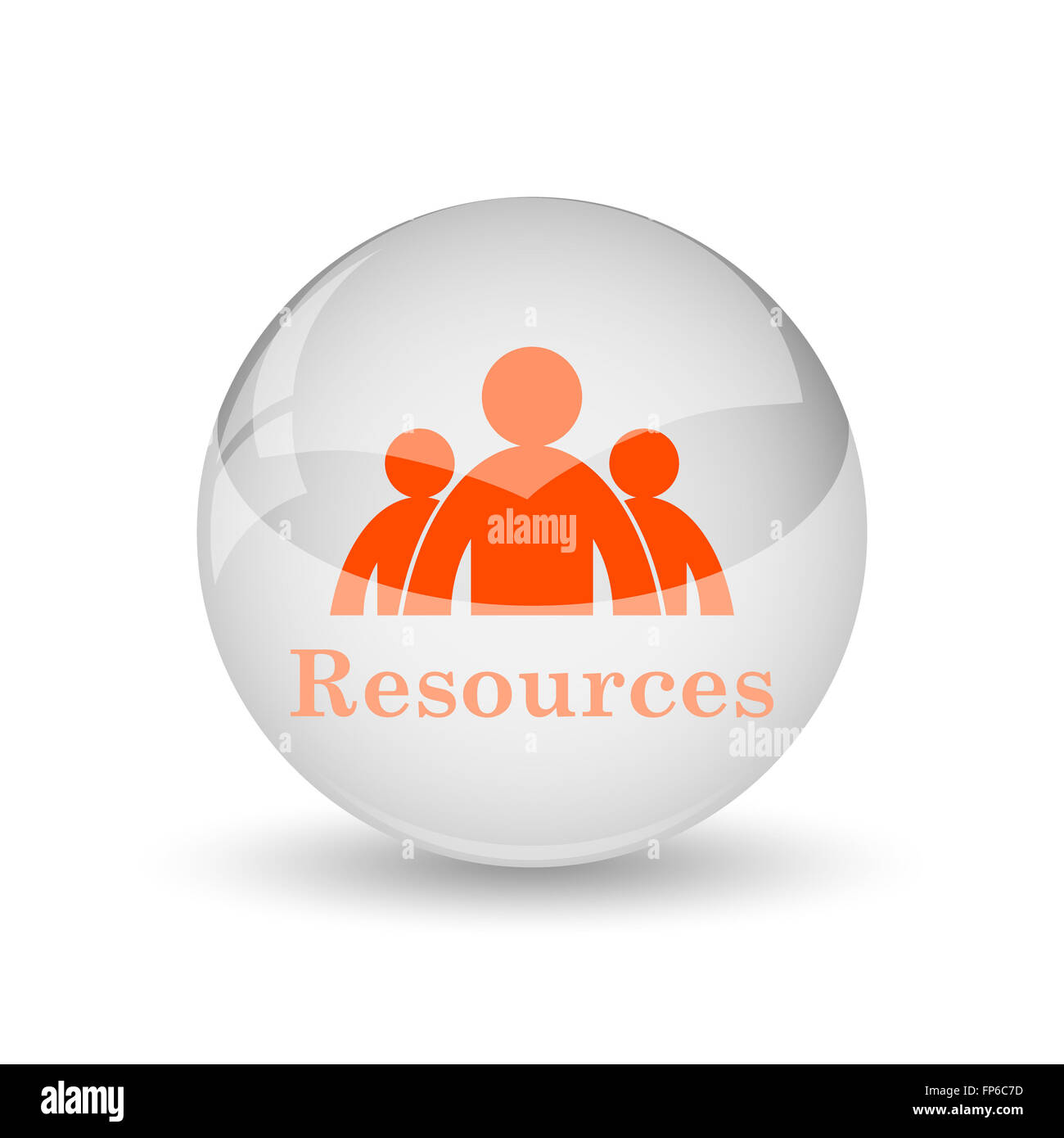Resources icon. Internet button on white background Stock Photo - Alamy