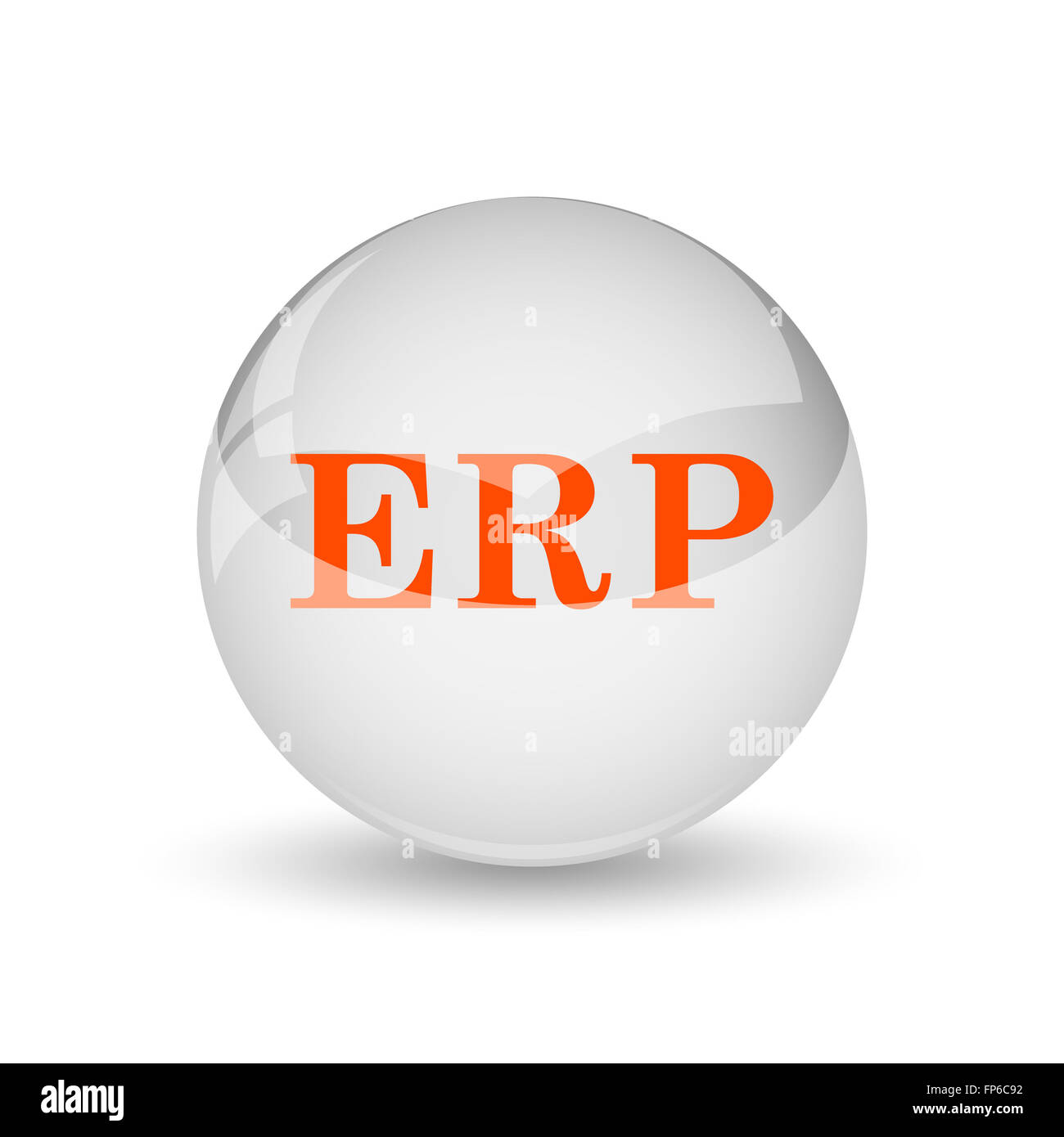 ERP icon. Internet button on white background Stock Photo - Alamy