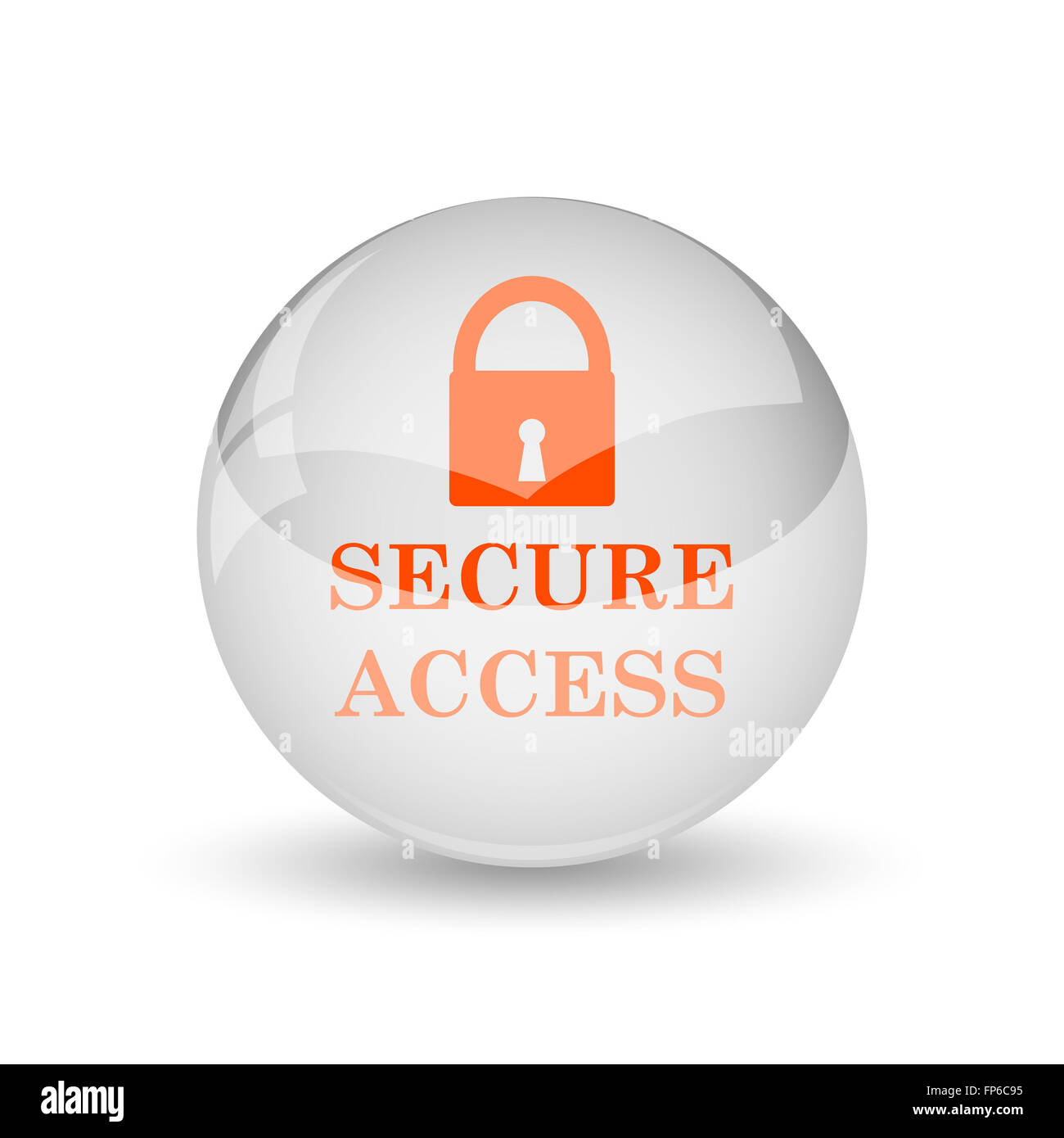 Secure access icon. Internet button on white background Stock Photo - Alamy