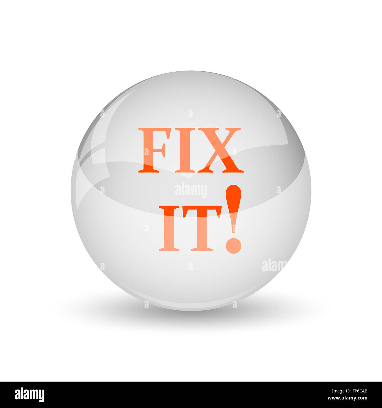 Fix it icon. Internet button on white background Stock Photo - Alamy