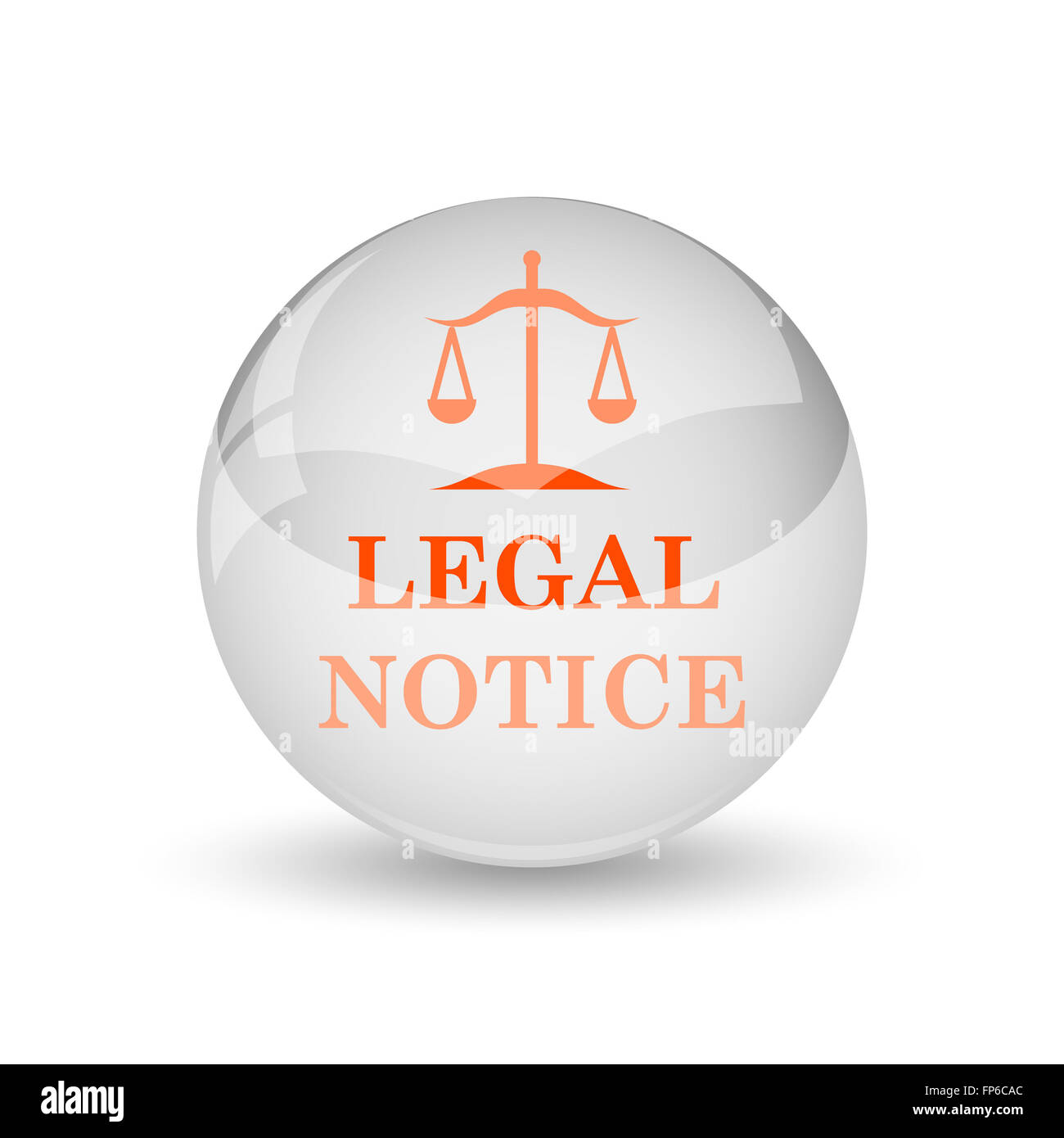 Legal notice icon. Internet button on white background Stock Photo - Alamy