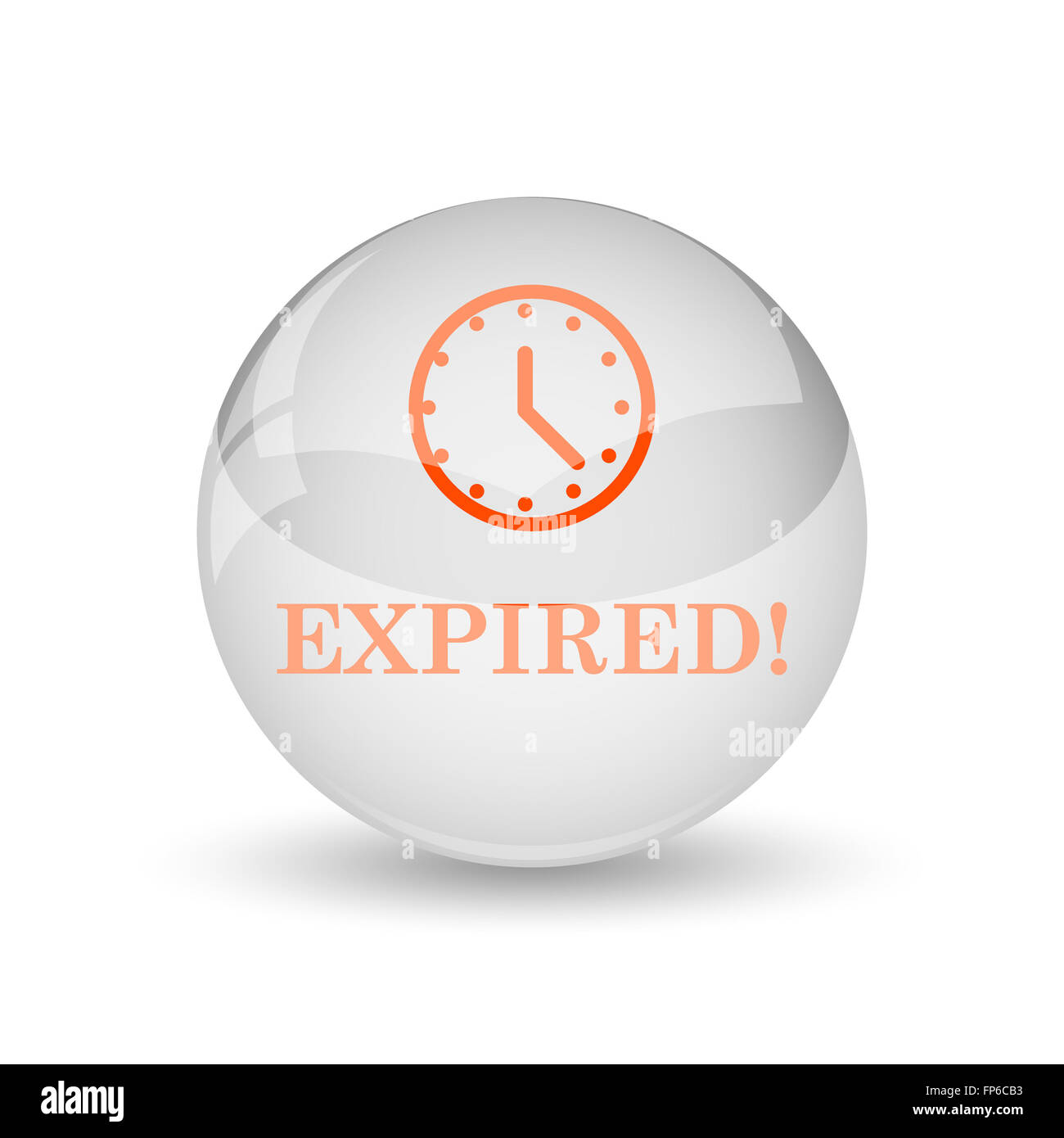 Expired icon. Internet button on white background Stock Photo - Alamy