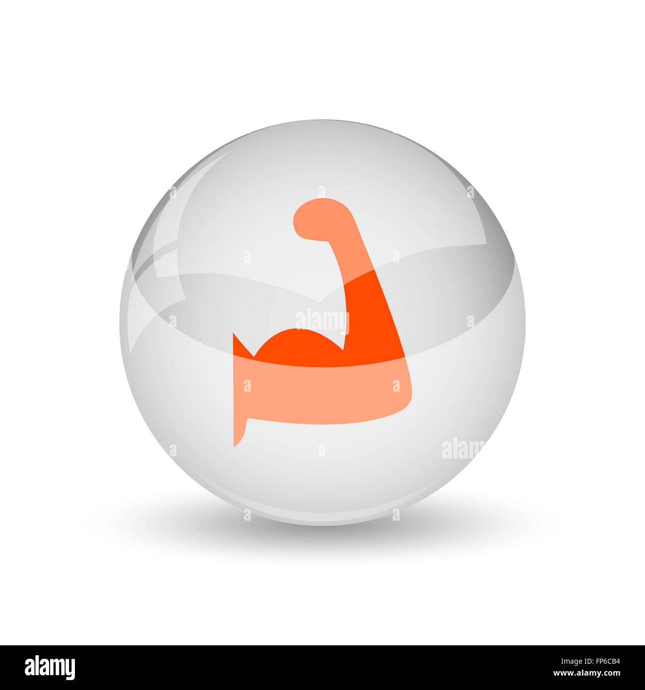 Muscle icon. Internet button on white background Stock Photo - Alamy