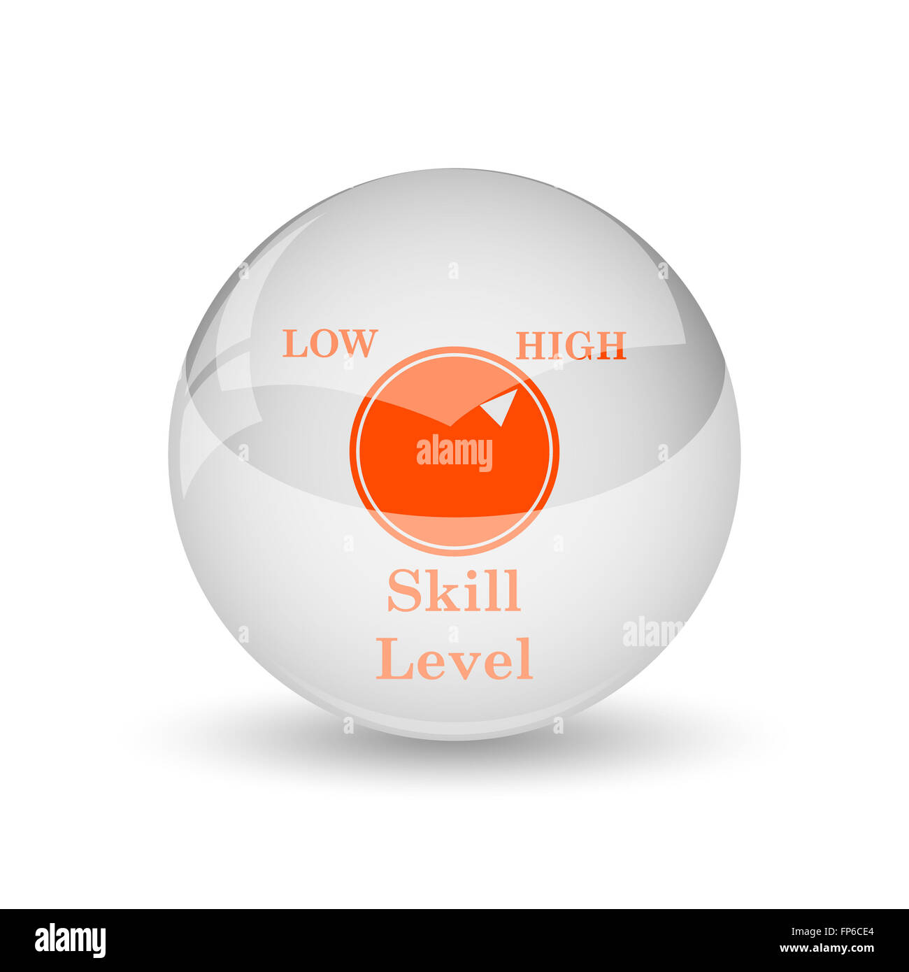 Skill level icon. Internet button on white background Stock Photo - Alamy