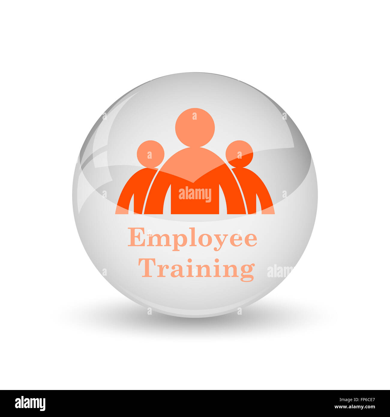 Employee training icon. Internet button on white background Stock Photo ...