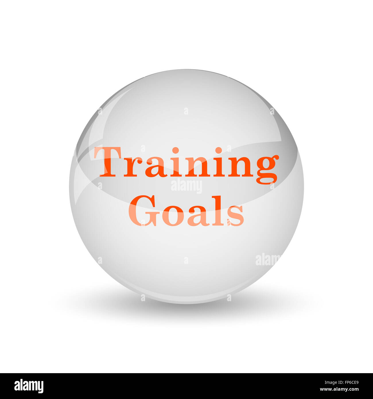 Training goals icon. Internet button on white background Stock Photo ...