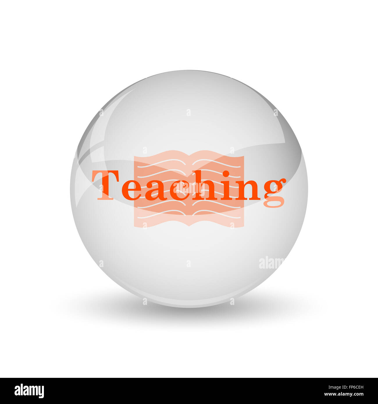 Teaching icon. Internet button on white background Stock Photo - Alamy