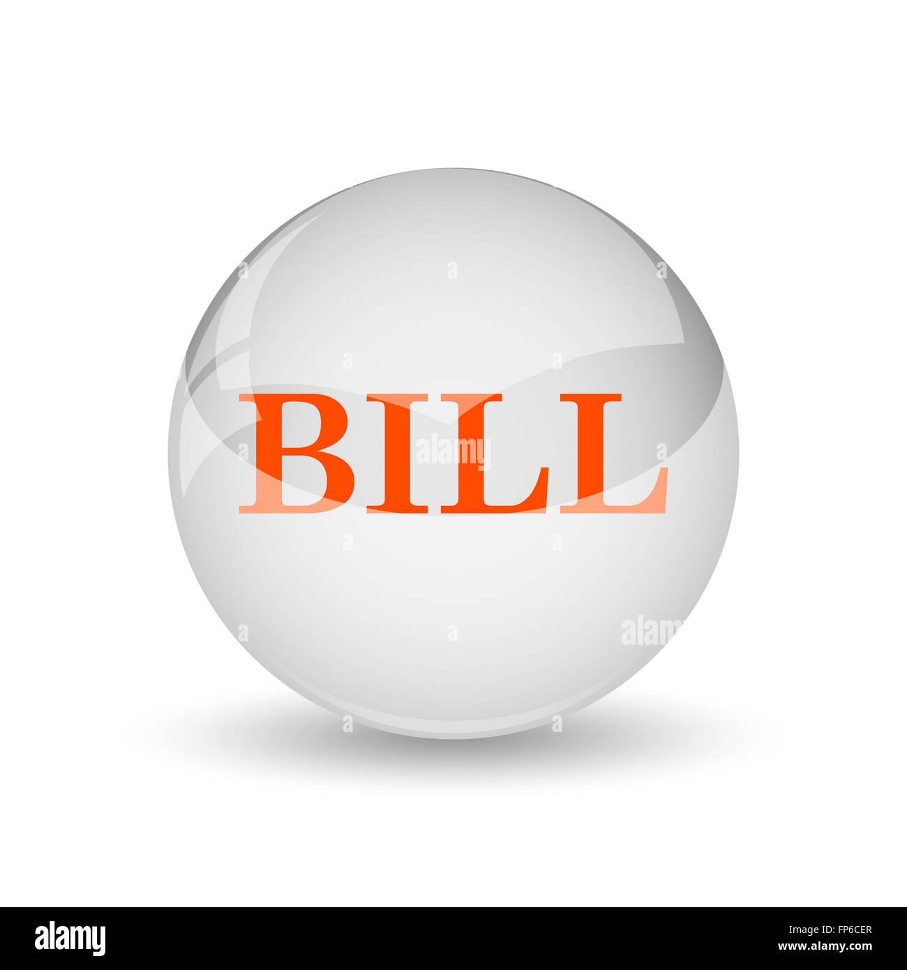 Bill icon. Internet button on white background Stock Photo - Alamy