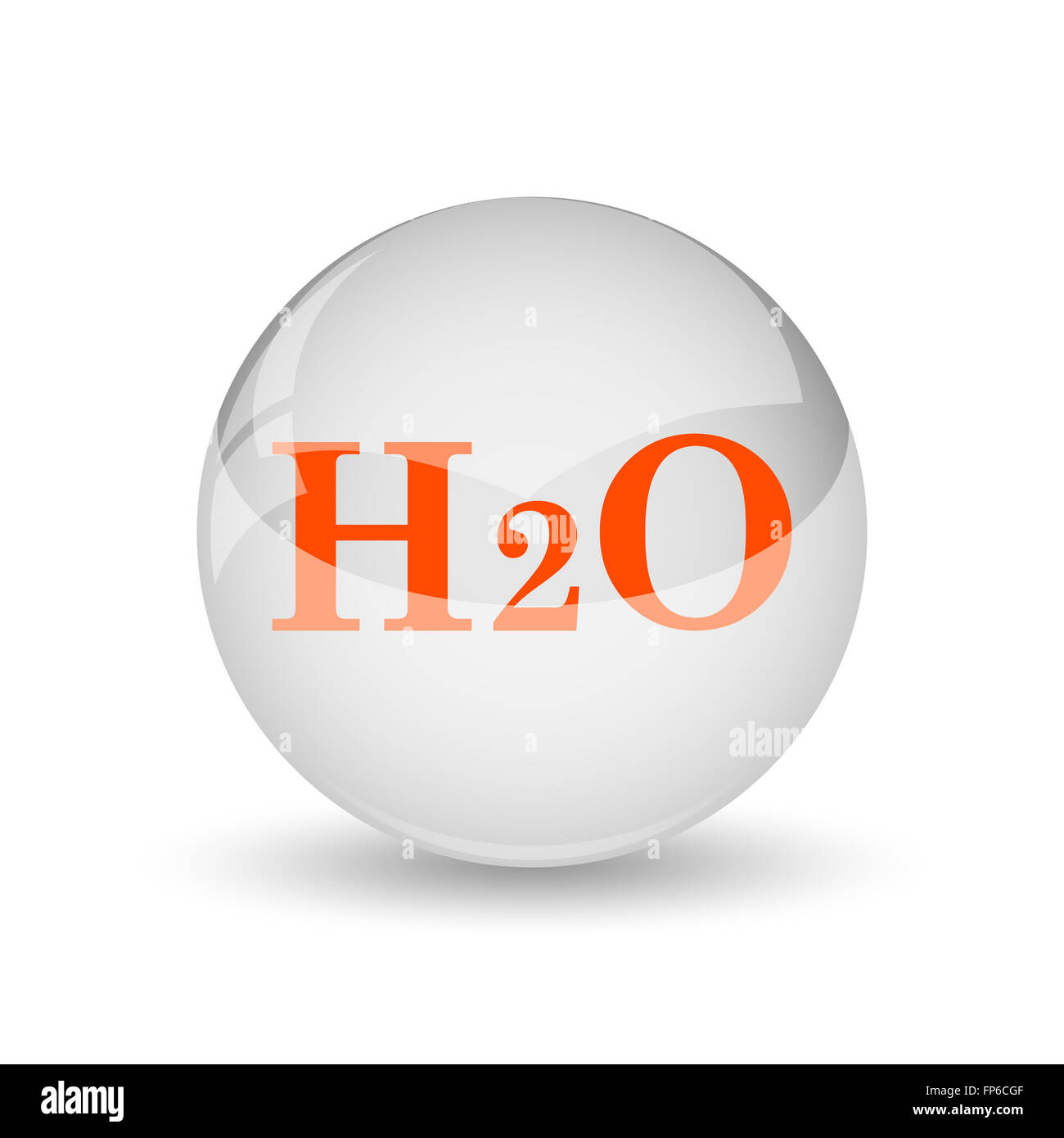 H2O icon. Internet button on white background Stock Photo - Alamy
