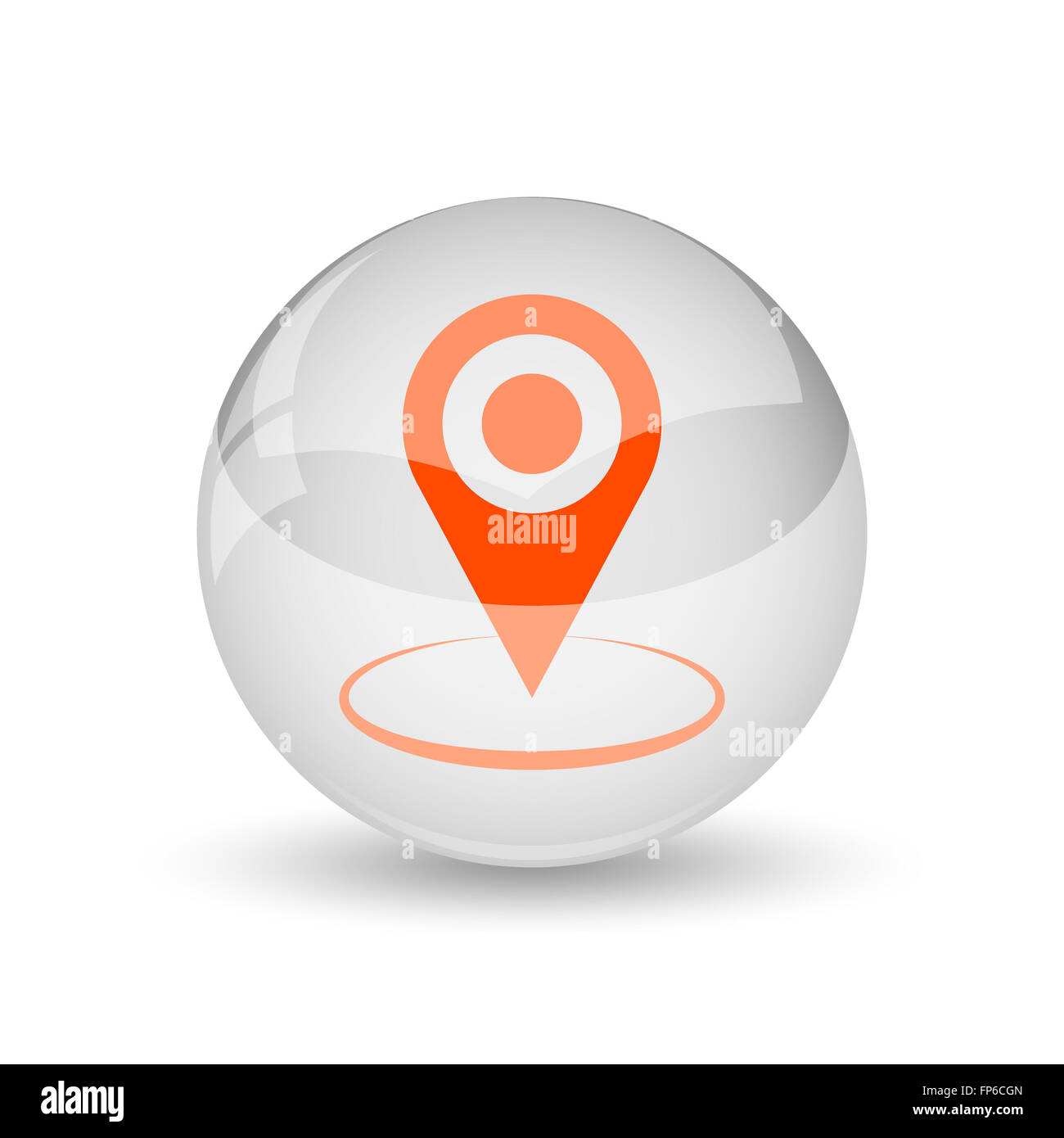 Pin location icon. Internet button on white background Stock Photo - Alamy