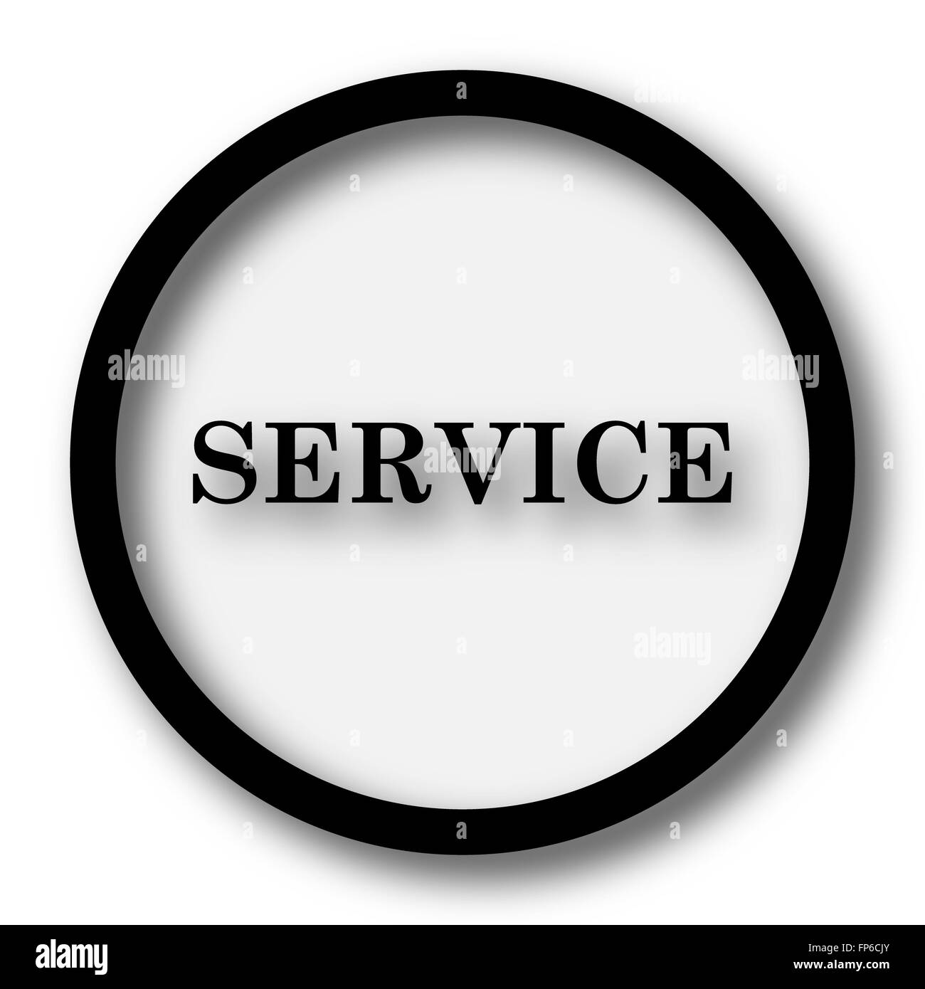 Service icon. Internet button on white background Stock Photo - Alamy