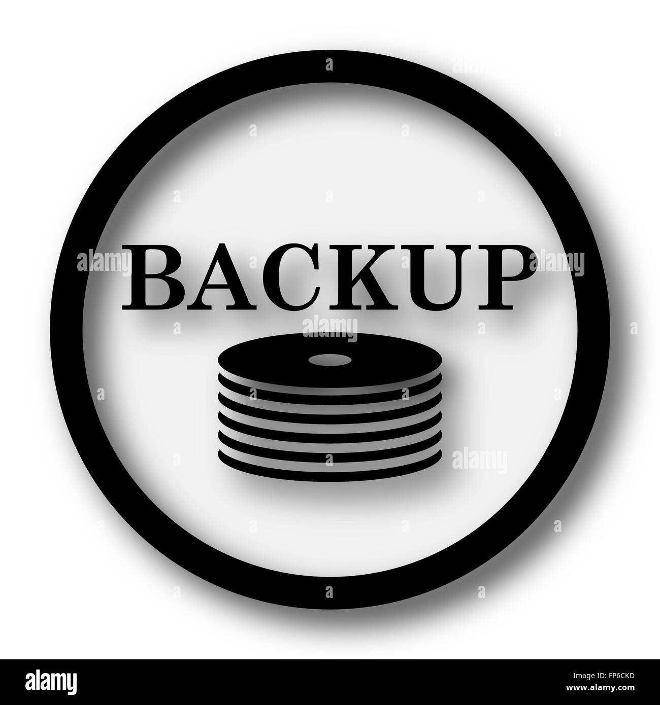 Back-up icon. Internet button on white background Stock Photo - Alamy