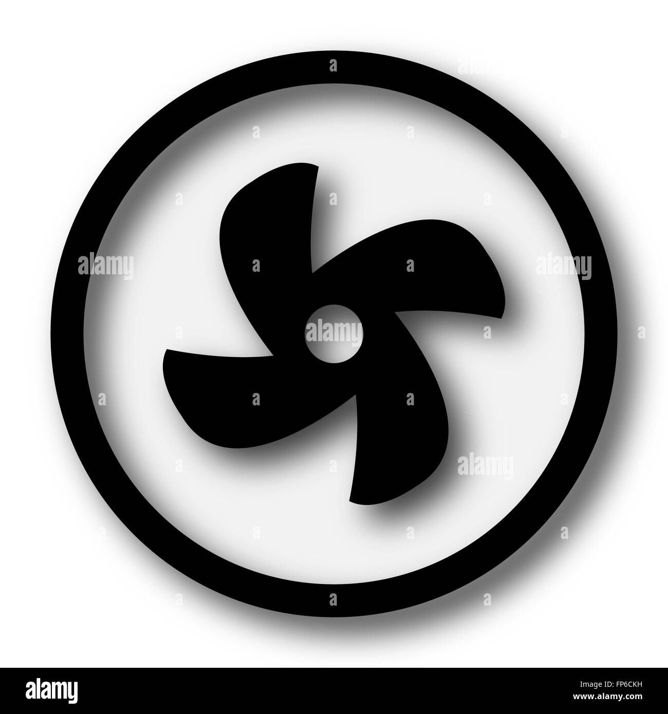 Fan icon. Internet button on white background Stock Photo - Alamy