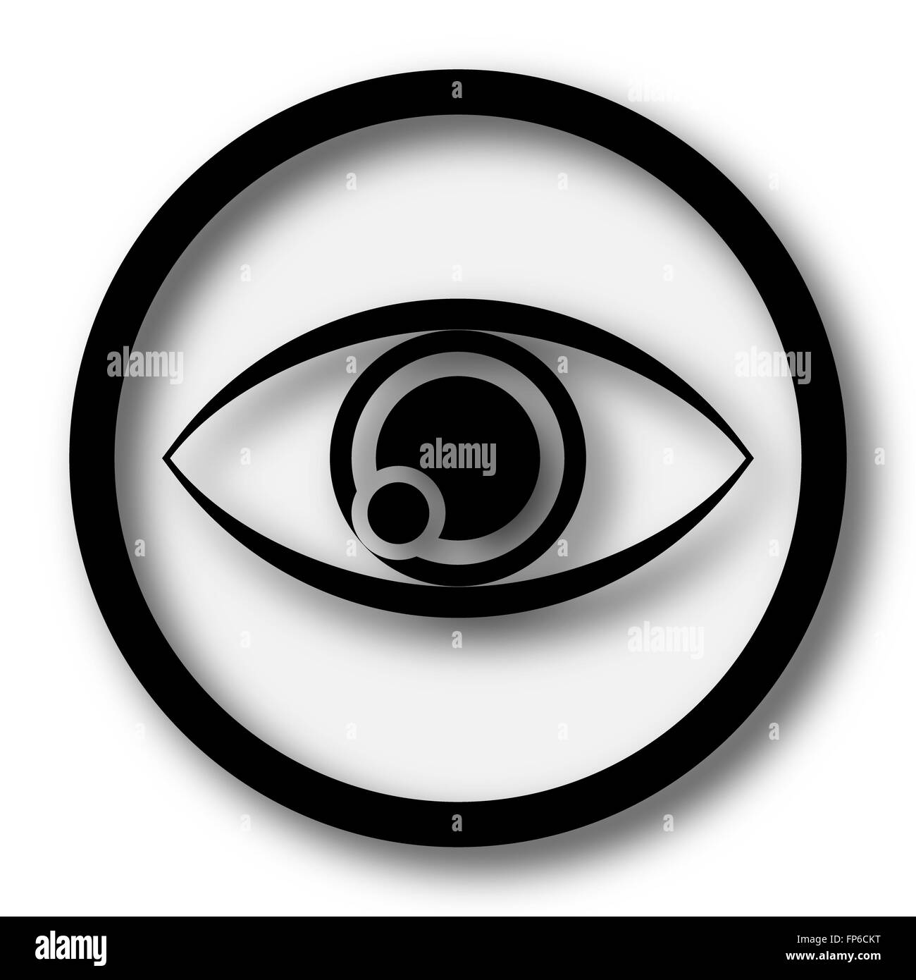 Eye icon. Internet button on white background Stock Photo - Alamy