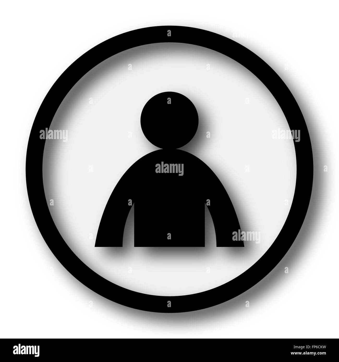 User profile icon. Internet button on white background Stock Photo - Alamy