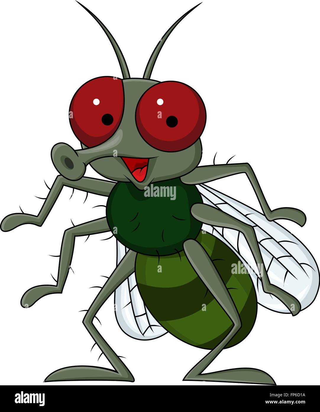 Cartoon Illustration Funny Fly Housefly High Resolution Stock ...
