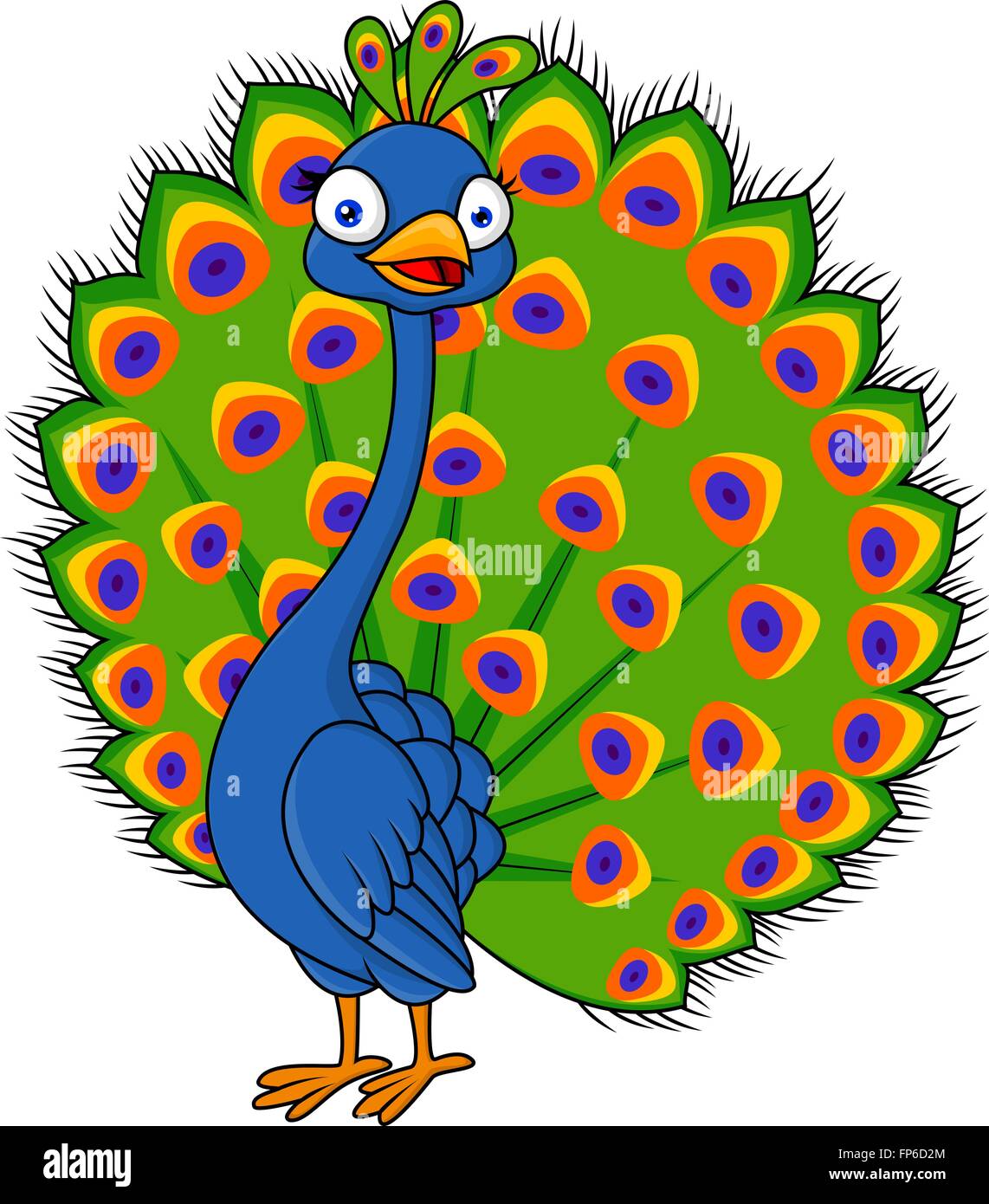 Standing peacock Stock Vector Images - Alamy