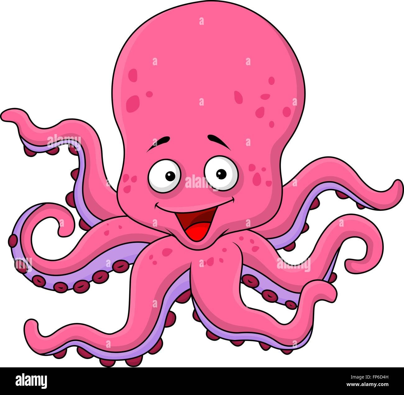 Funny octopus cartoon Stock Vector Image & Art - Alamy