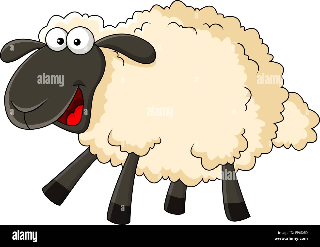 Smiling sheep cartoon Stock Vector Image & Art - Alamy