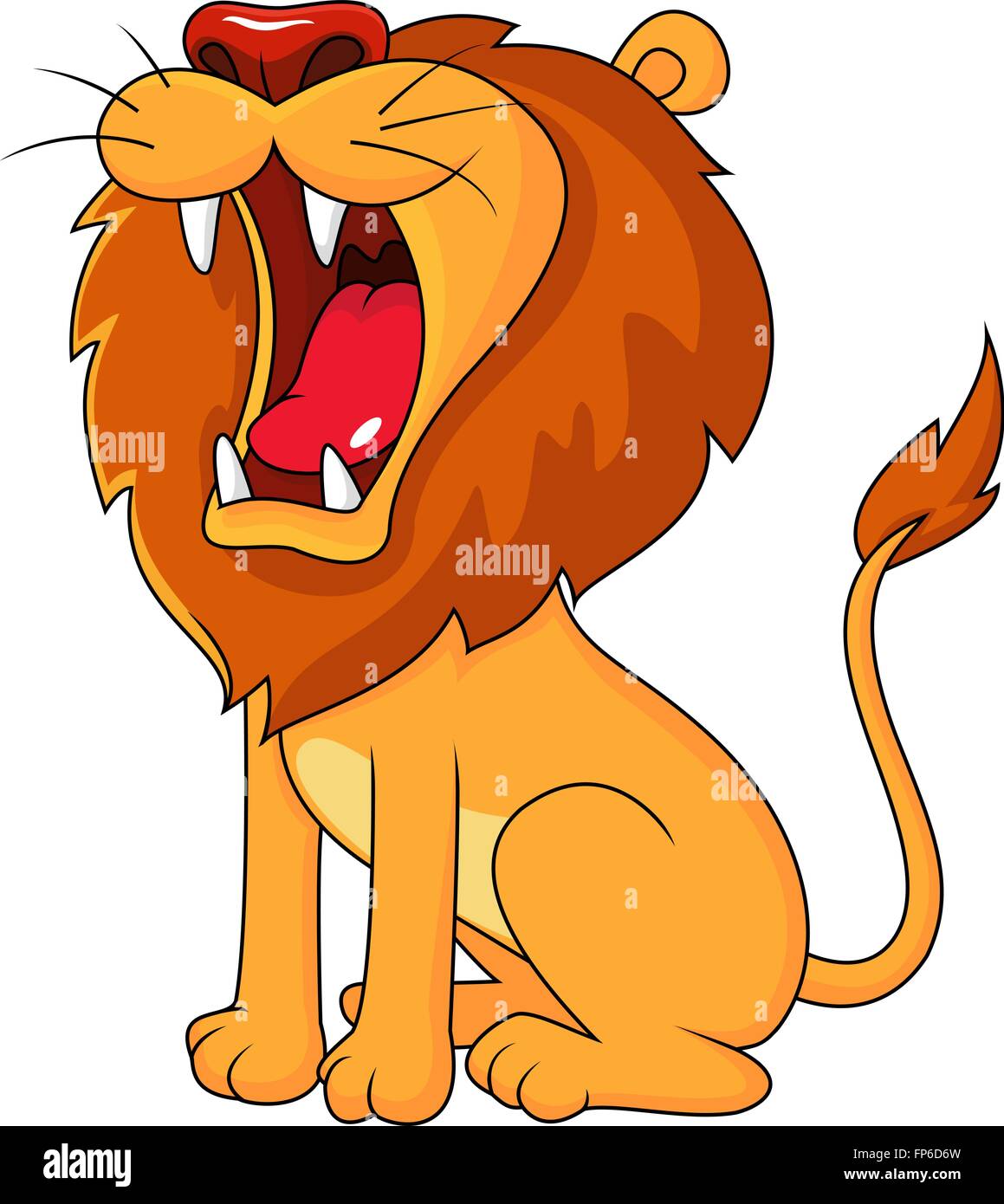 Lion with mouth open drawing hi-res stock photography and images - Alamy