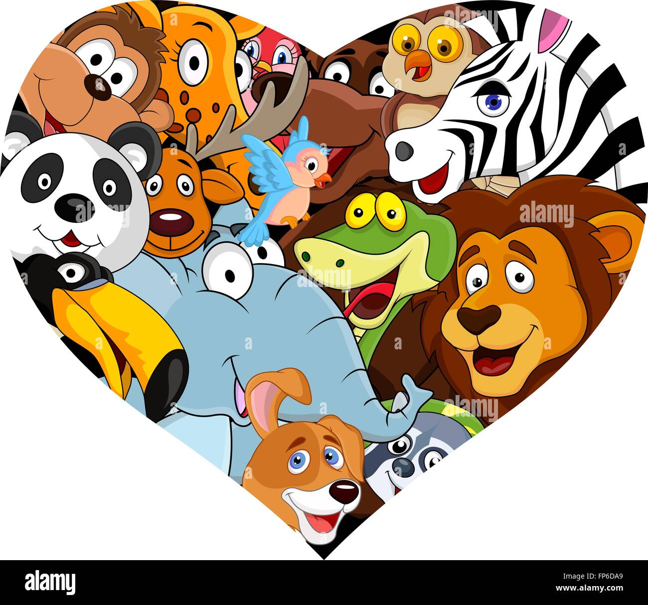 Animal with heart shape Stock Vector Image & Art - Alamy