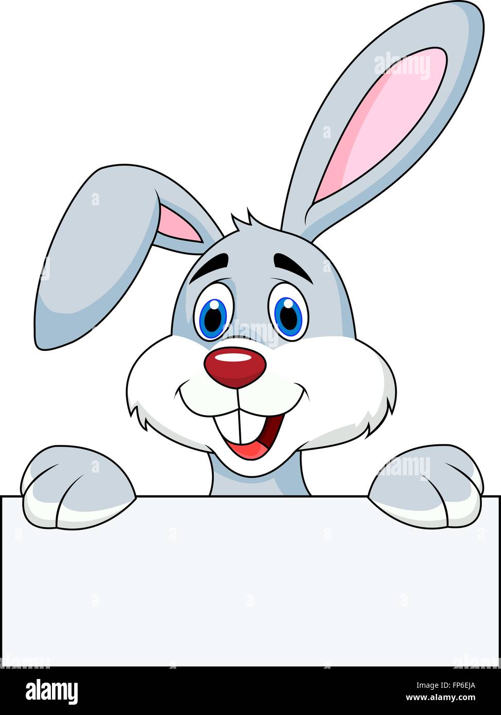 Rabbit with blank sign Stock Vector Image & Art - Alamy