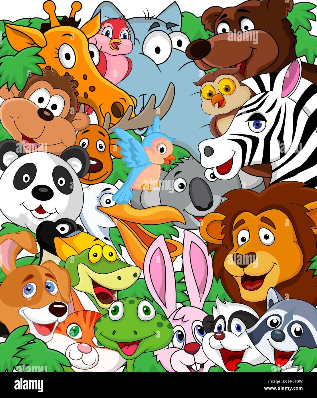 Animal cartoon background Stock Vector Image & Art - Alamy