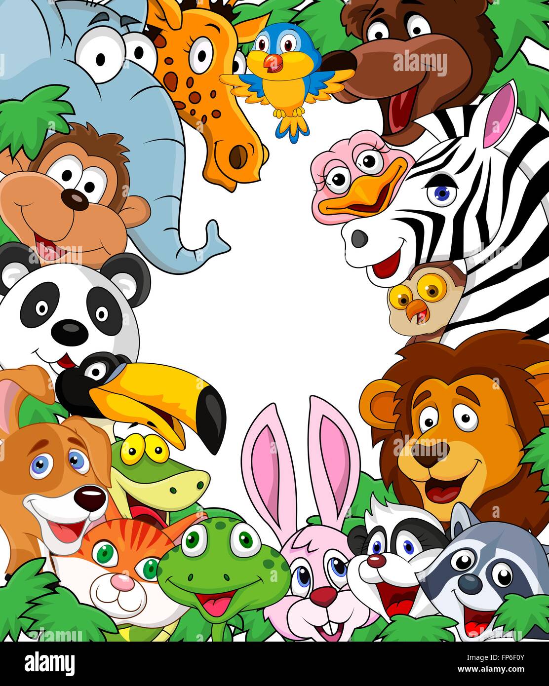 Animal cartoon background Stock Vector Image & Art - Alamy