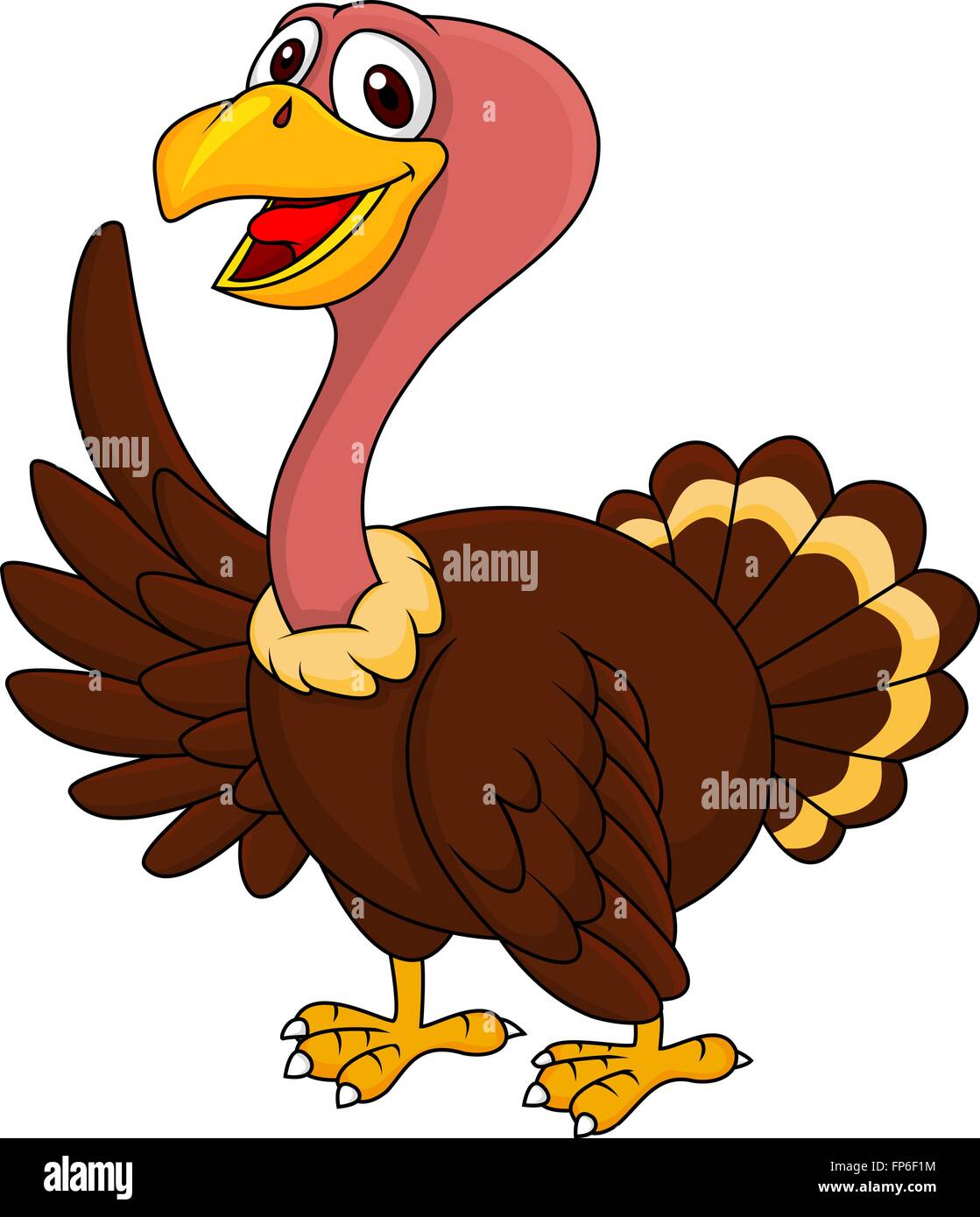 Illustration of turkey cartoon waving Stock Vector Image & Art - Alamy