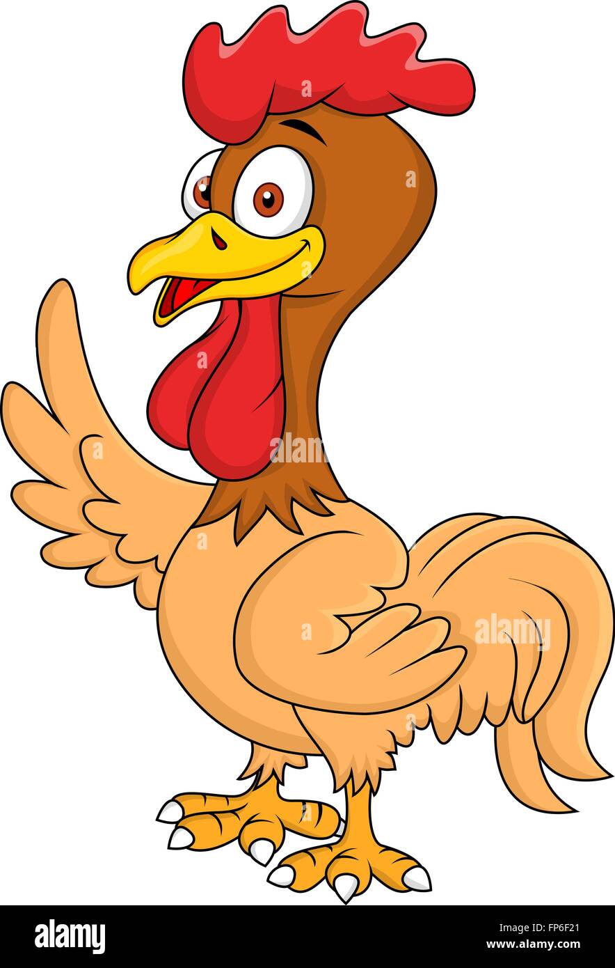 Rooster cartoon waving Stock Vector Image & Art - Alamy