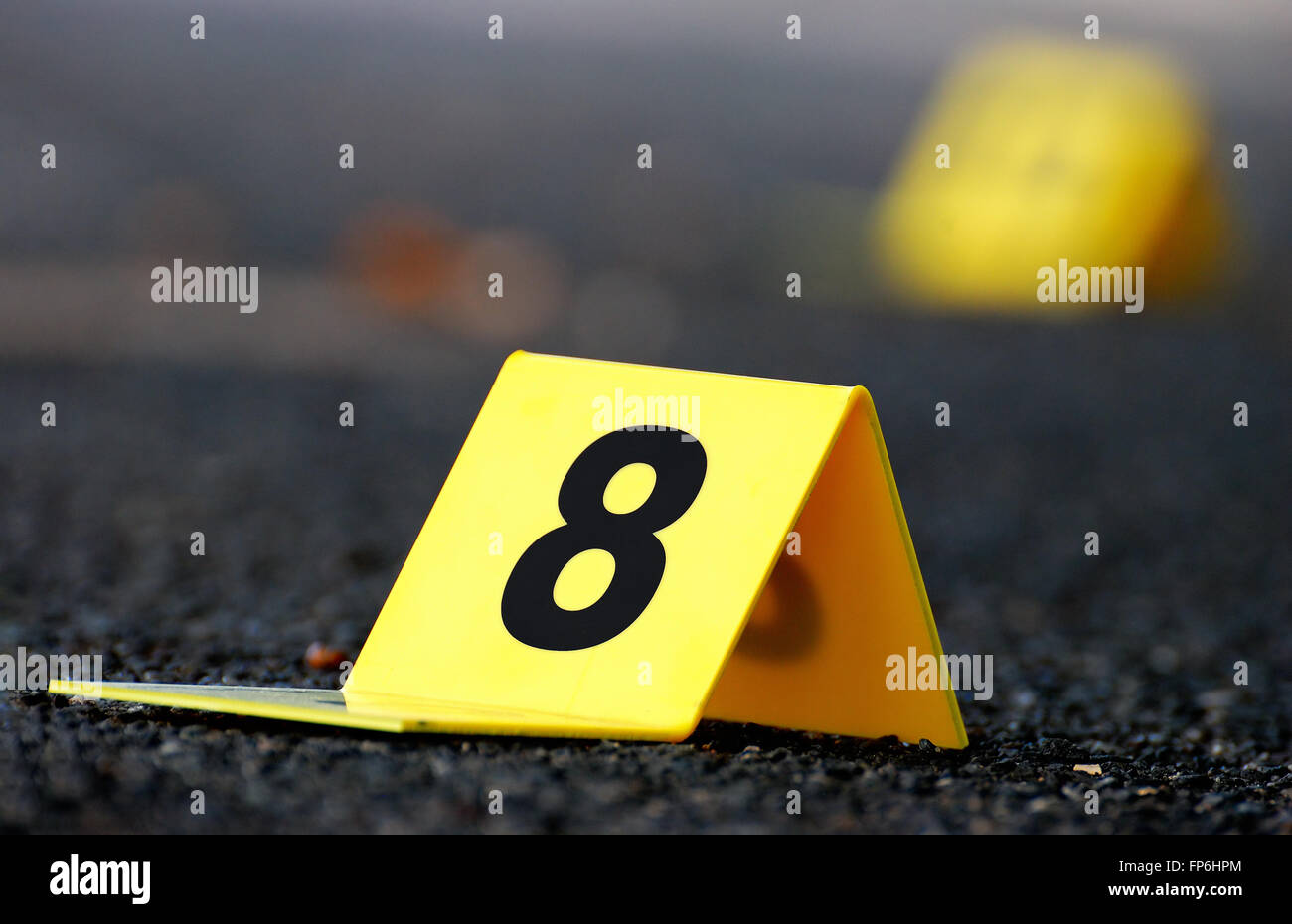 Evidence markers hi-res stock photography and images - Alamy