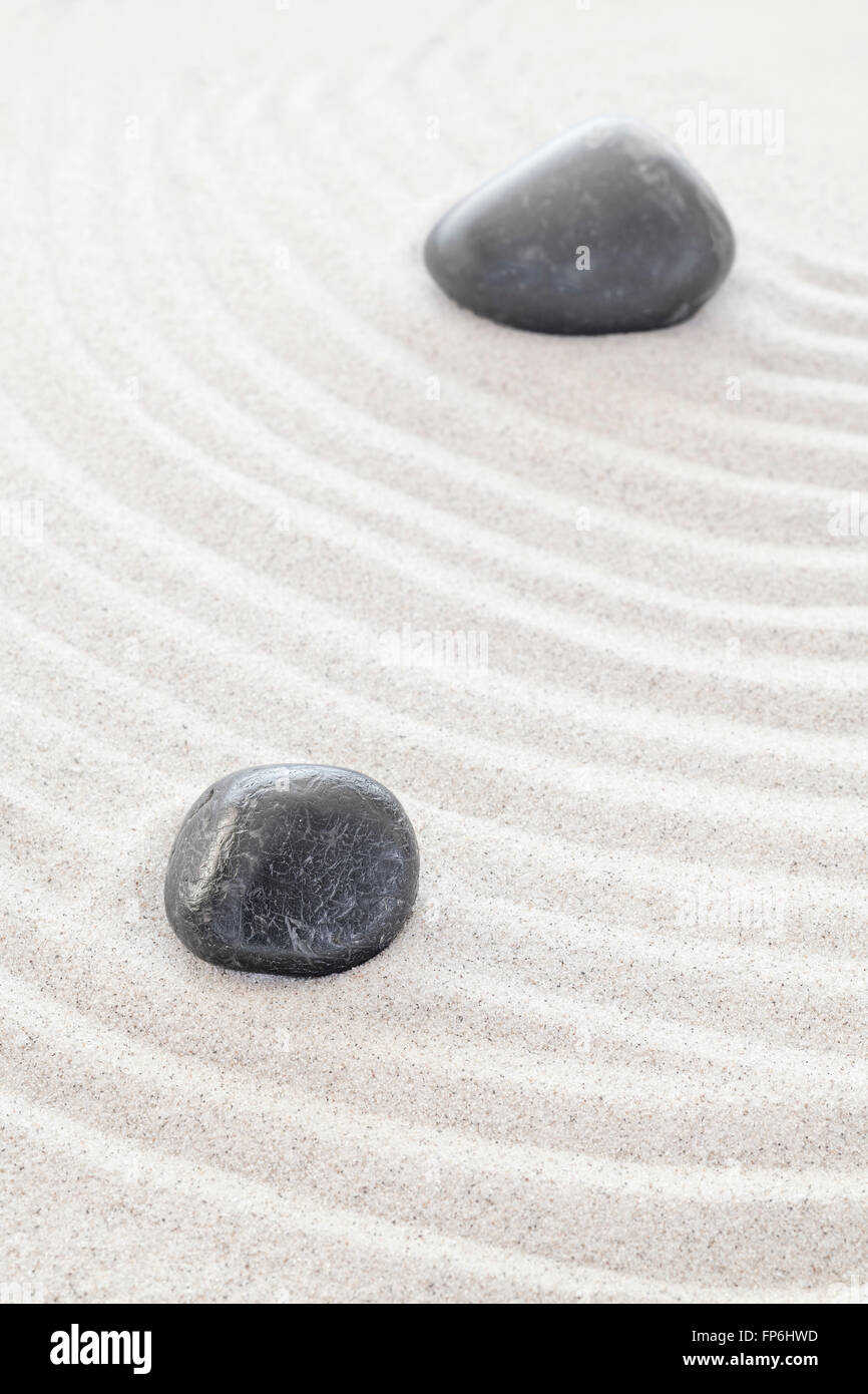 Japanese zen garden in the sand hi-res stock photography and images - Alamy