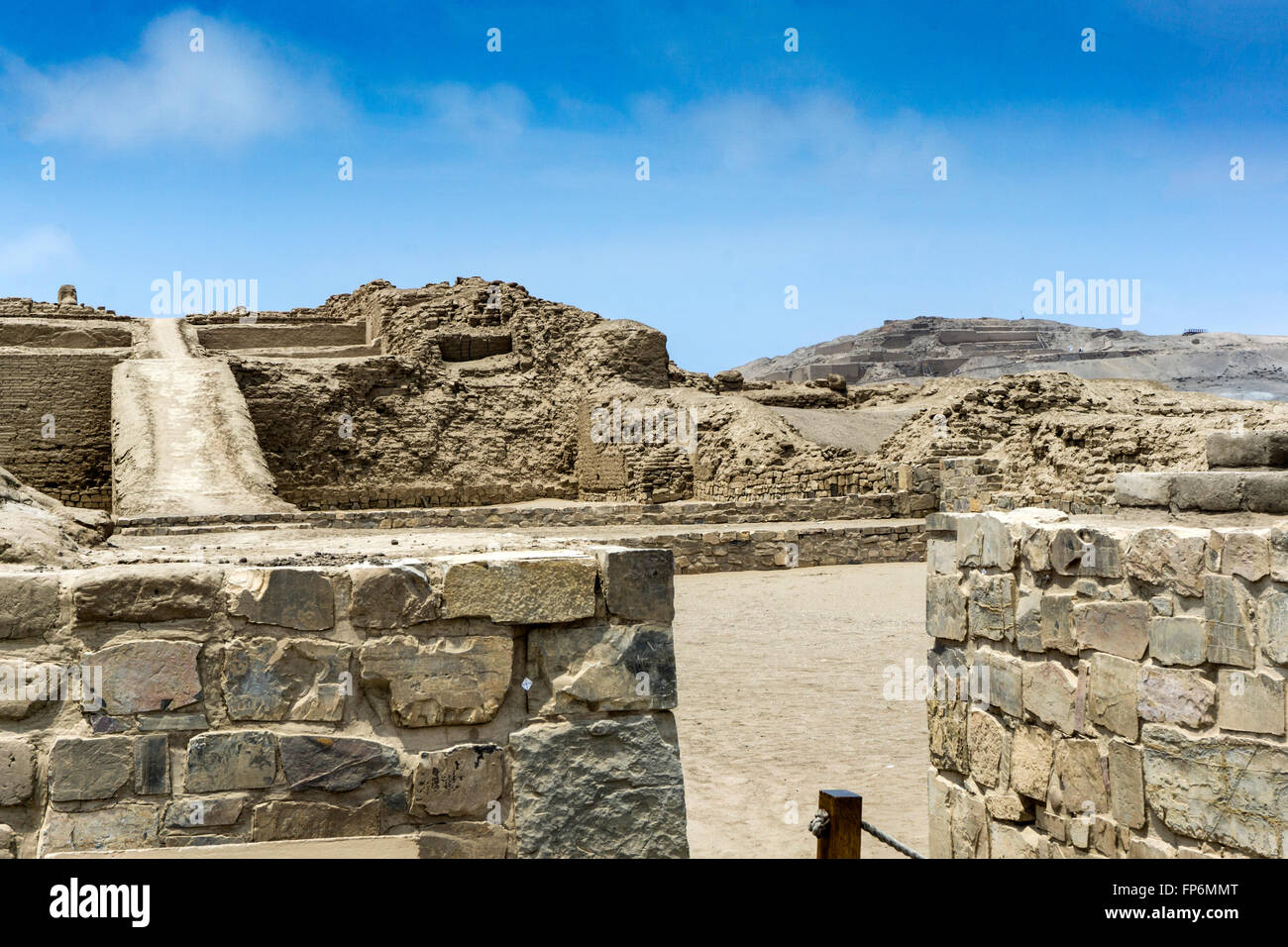 Peru. Lima. Archaeological site of Pachacamac. Ychsma pyramid (200 ...