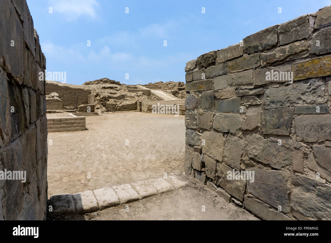 Peru. Lima. Archaeological site of Pachacamac. Ychsma pyramid (200 ...