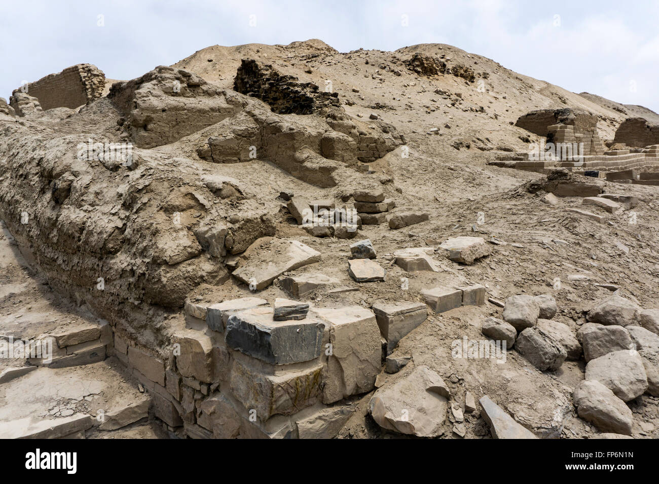 Peru. Lima. Archaeological site of Pachacamac. Temple of the Sun (1450 ...