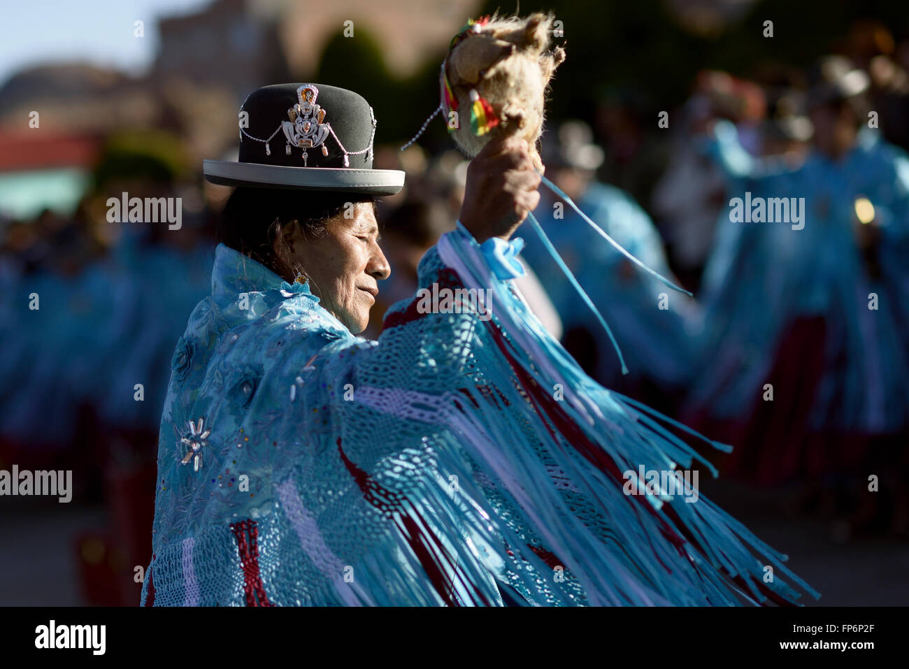 Aymara women dancing at the Festival of the Virgen del Rosario in ...