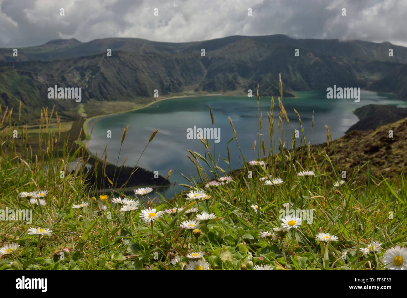 Lagoa do Fogo (Fire Lake). Ponta Delgada. Sao Miguel Island. The Azores ...