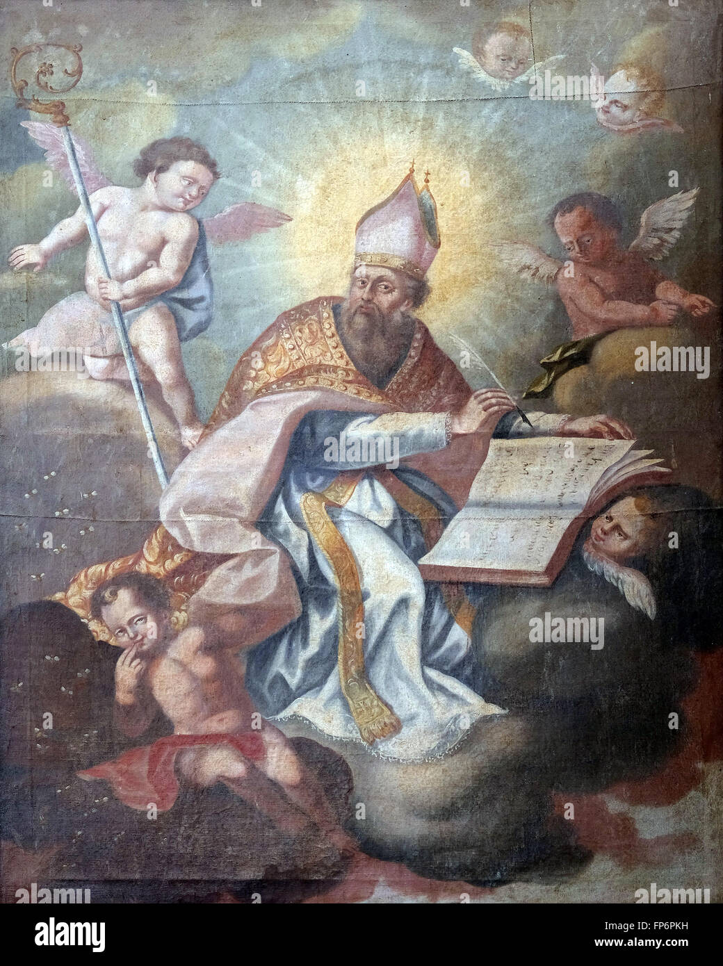 Saint Gregory altarpiece in the church of Saint Leonard of Noblac in ...