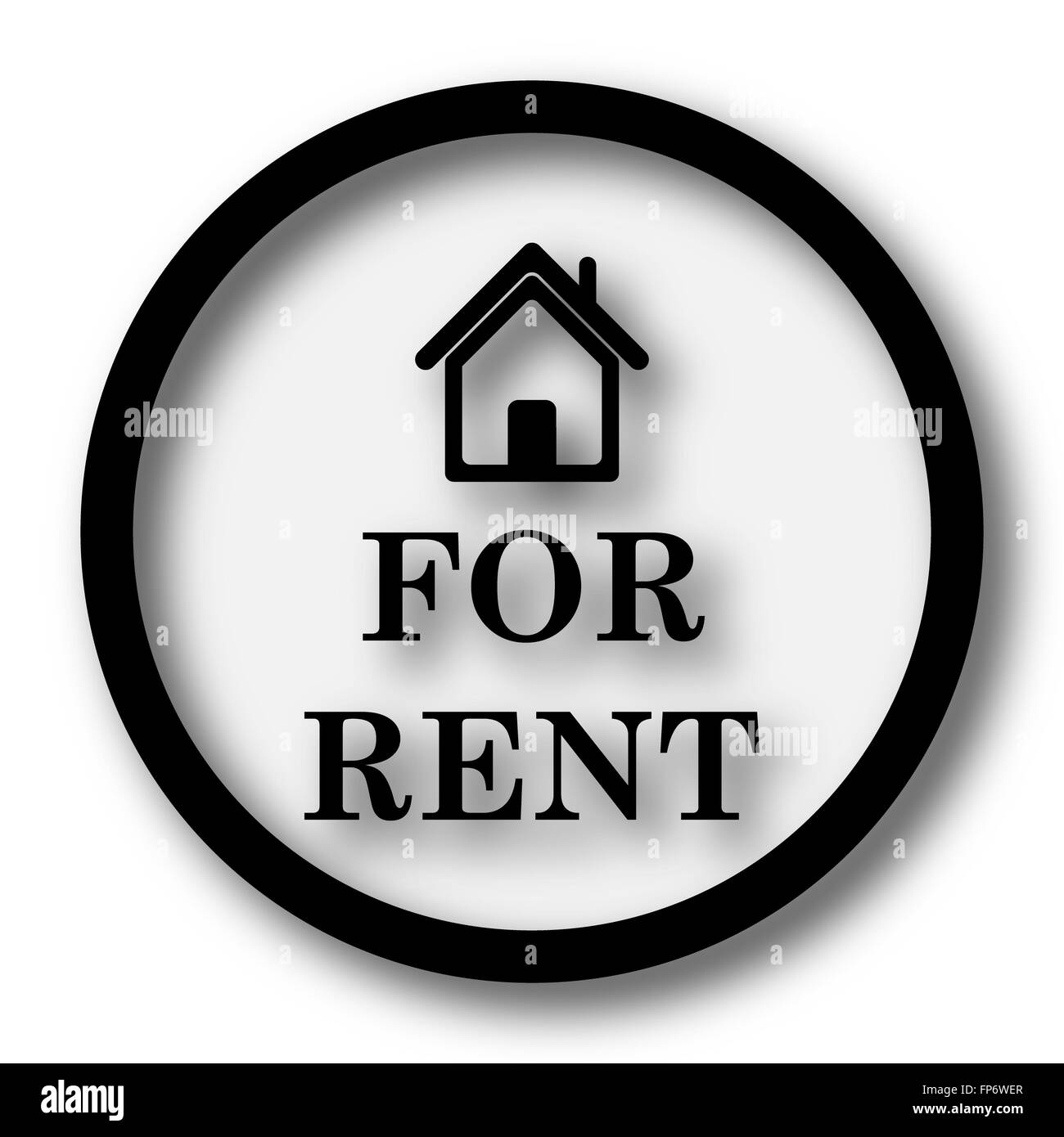 Rent icon website button Black and White Stock Photos & Images - Alamy