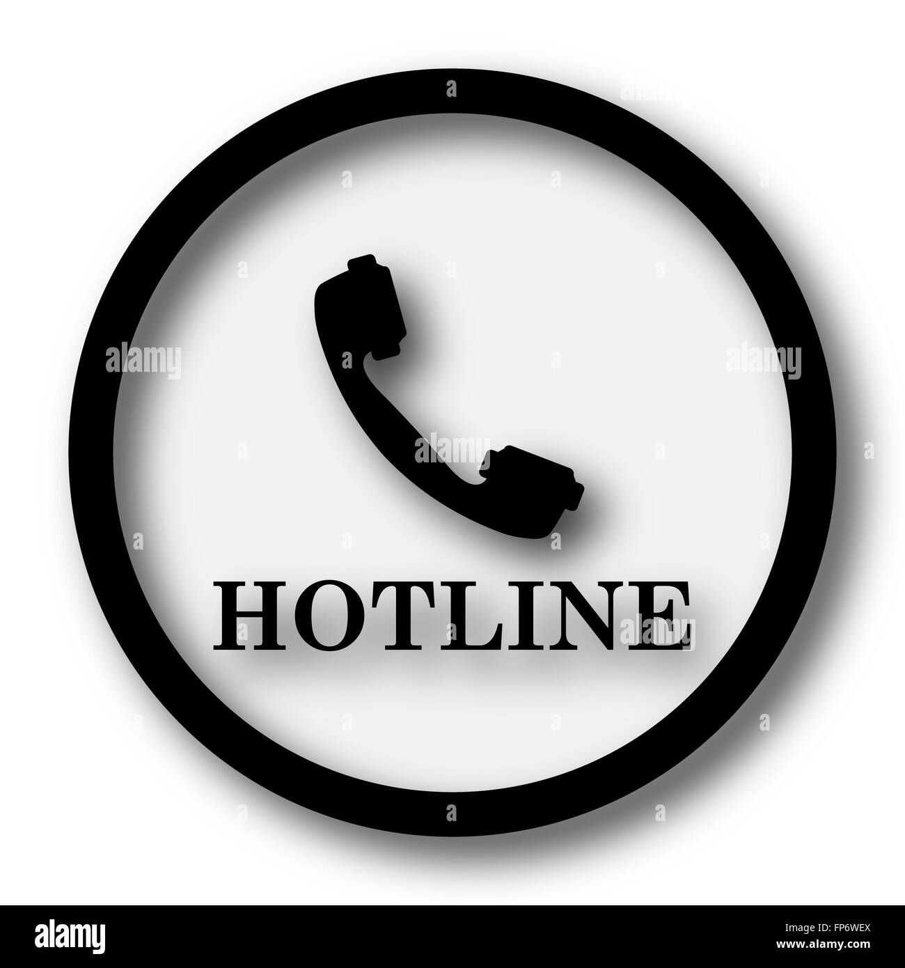 Hotline icon. Internet button on white background Stock Photo - Alamy