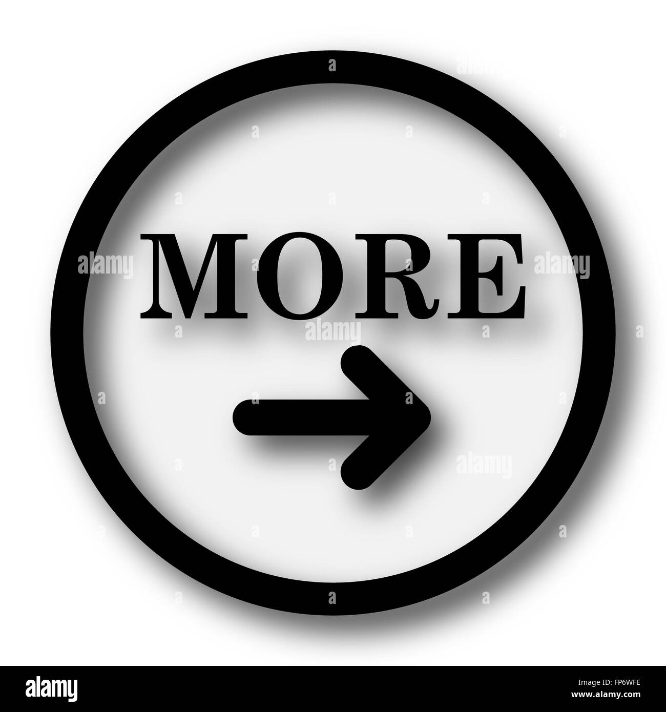 More icon. Internet button on white background Stock Photo - Alamy