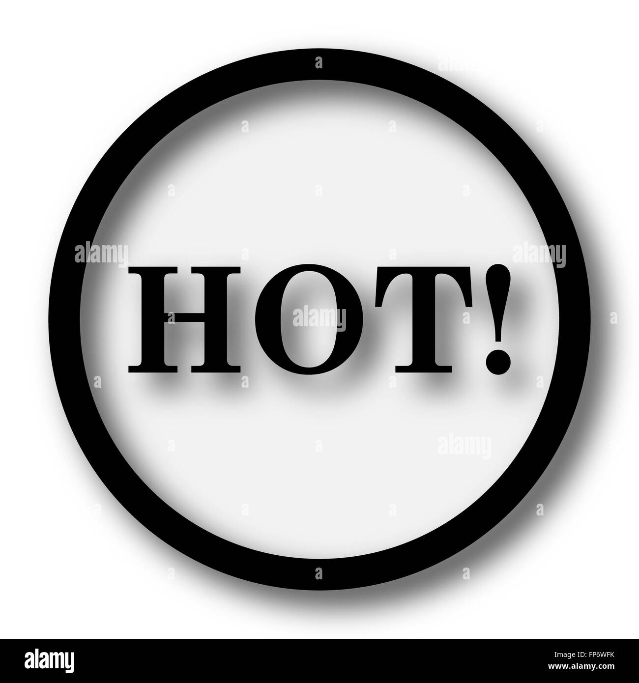 Hot icon. Internet button on white background Stock Photo - Alamy