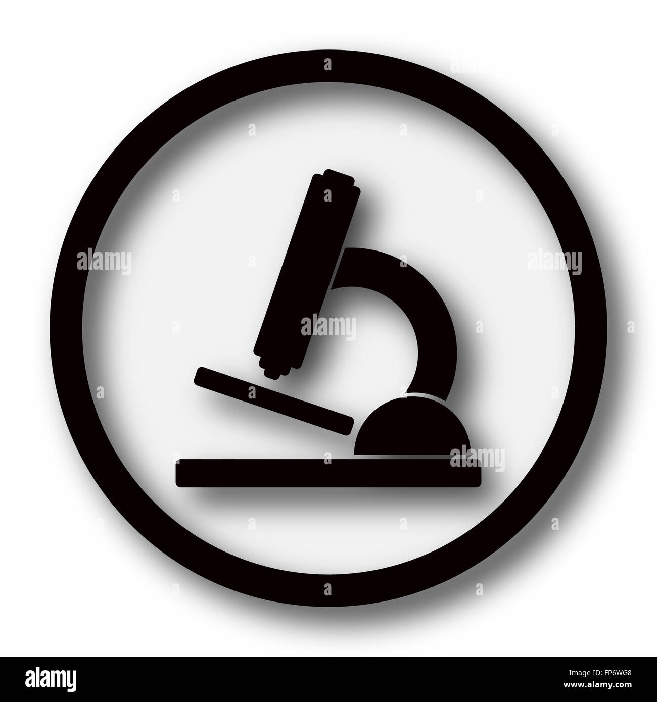 Microscope icon. Internet button on white background Stock Photo - Alamy