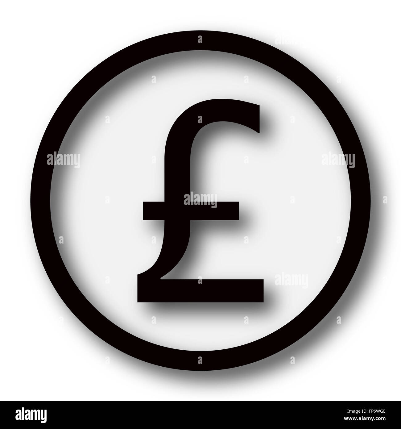 Pound icon. Internet button on white background Stock Photo - Alamy
