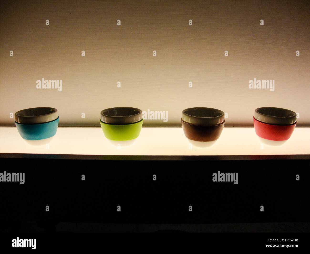 Colourful coffee cups Stock Photo - Alamy