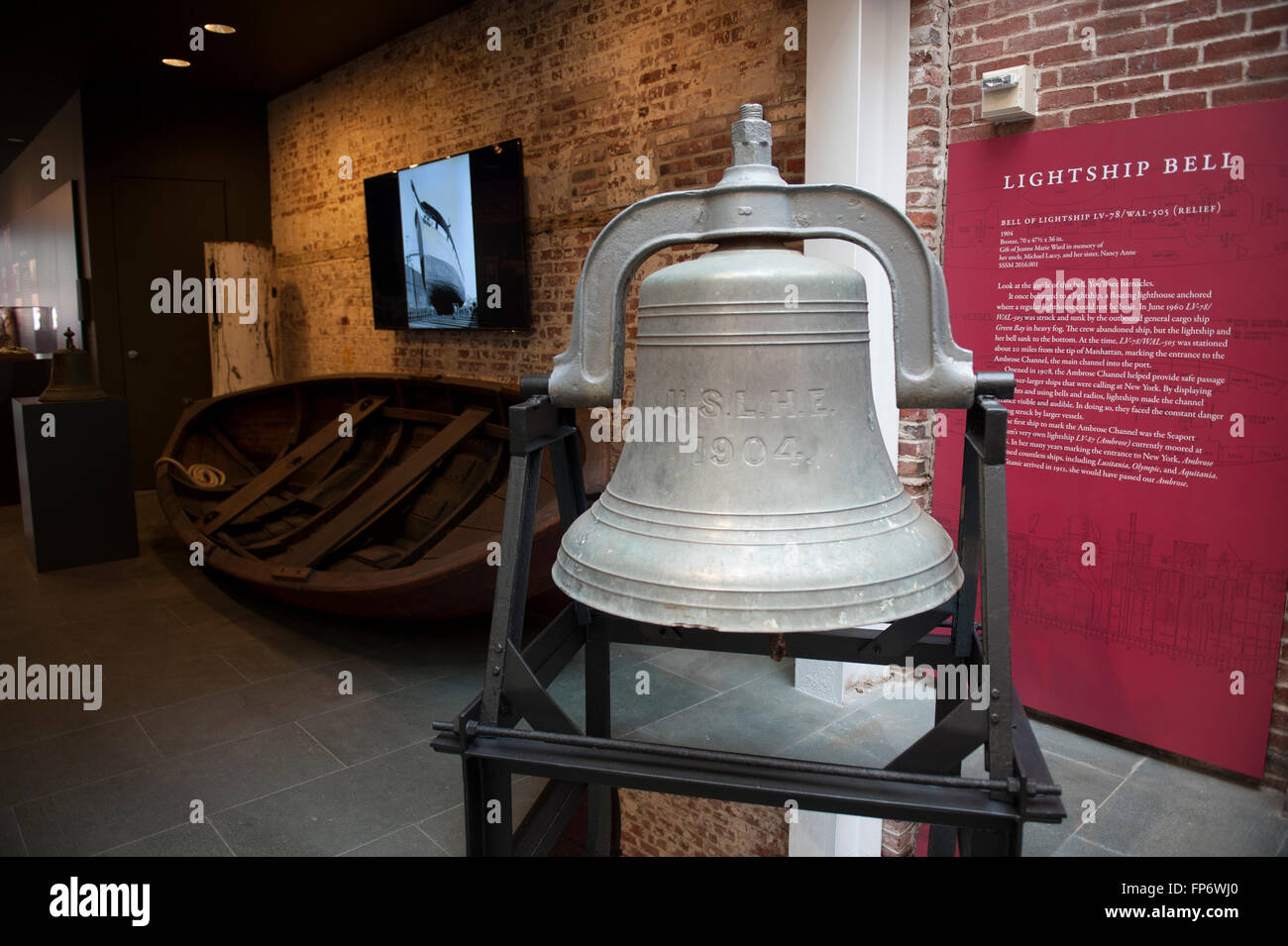 The bell of the lightship Relief, retrieved from the bottom of the ...
