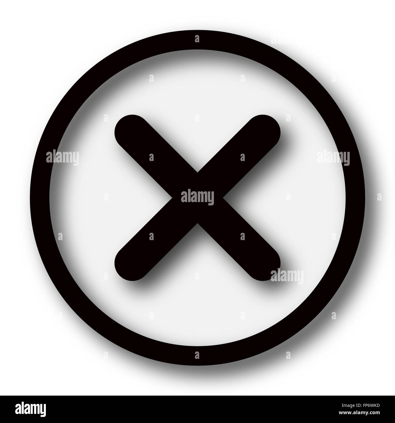 X close icon. Internet button on white background Stock Photo - Alamy