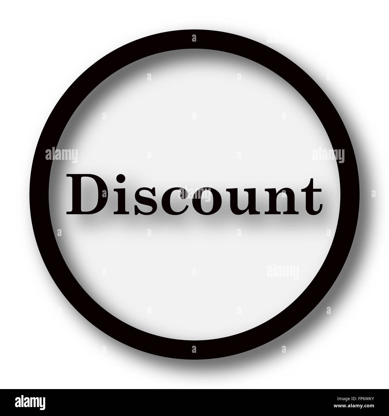 Discount icon. Internet button on white background Stock Photo - Alamy