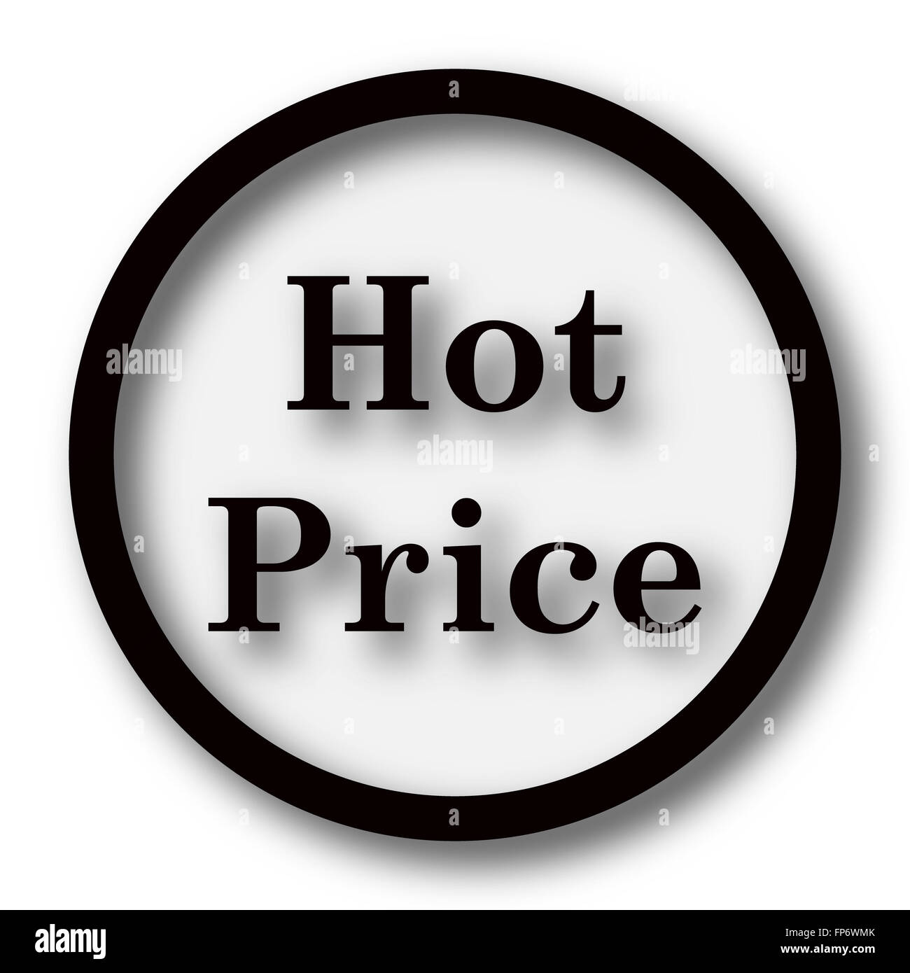 Hot price icon. Internet button on white background Stock Photo - Alamy